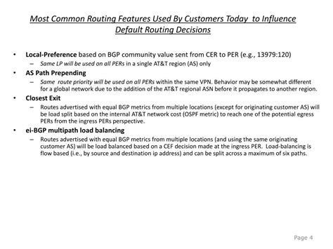 Ppt Atandt Mpls Vpn Routing Features Available Powerpoint Presentation