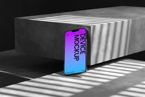 Premium Psd 3d Mobile Mockup Set On Modern Background And Realistic Scene