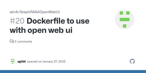 Dockerfile To Use With Open Web Ui · Issue 20 · Win4r