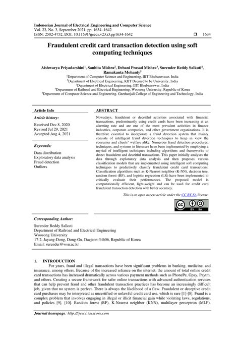 Pdf Fraudulent Credit Card Transaction Detection Using Soft Computing Techniques