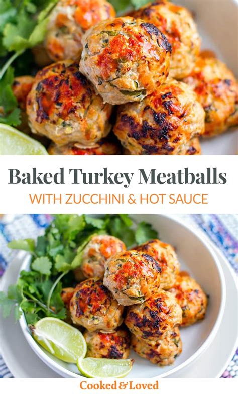 Baked Turkey Zucchini Meatballs Keto Whole30 Recipe Ocean