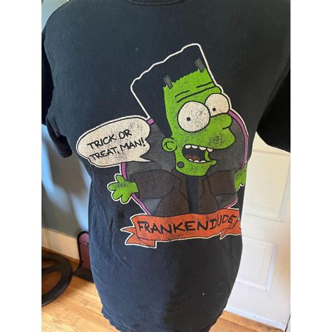 Vintage 90s Bart Simpson As Frankenstein Halloween Graphic Tee Etsy