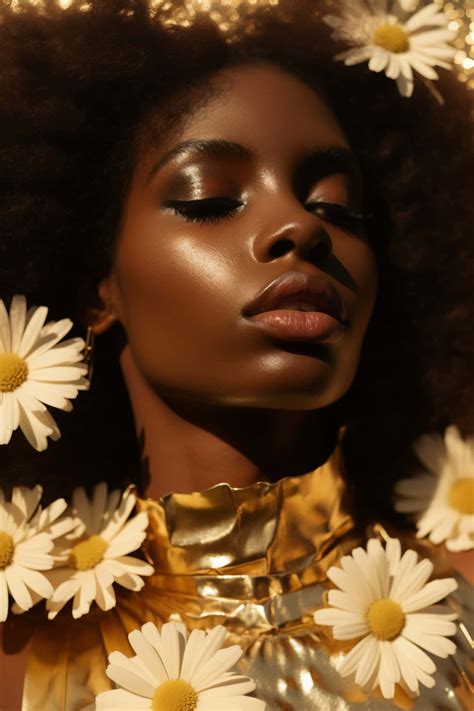 Download Golden Glow Ebony Beauty Daisies Wallpaper