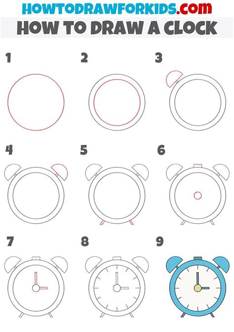 How To Draw A Clock Step By Step Tutorial