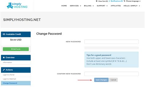 How To Change Your CPanel Password Knowledgebase Simply Hosting LLC