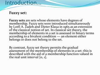 Fuzzy Sets Introduction With Example PPTX