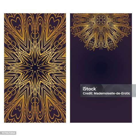 서식 파일 인사말 카드 초대장 텍스트를 위한 공간으로 설정 합니다 만다라 디자인입니다 벡터 일러스트 레이 션 Empire에 대한 스톡 벡터 아트 및 기타 이미지 Istock