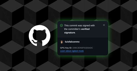 How To Setup Verified Commits On Github Luisfalconmxdev