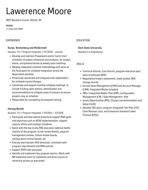 Program Integrator Resume Samples Velvet Jobs