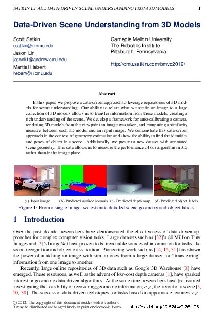 pdf data driven scene understanding from 3d models