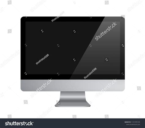 modern computer monitor display blank screen stock vector royalty free