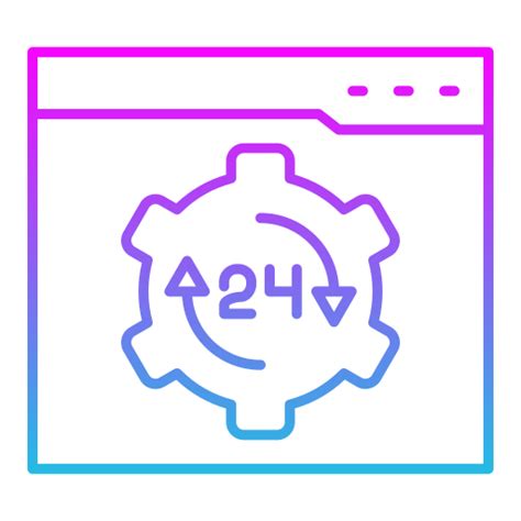 24 Hours Generic Gradient Outline Icon