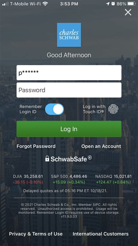 Login To Schwab Mobile Apps