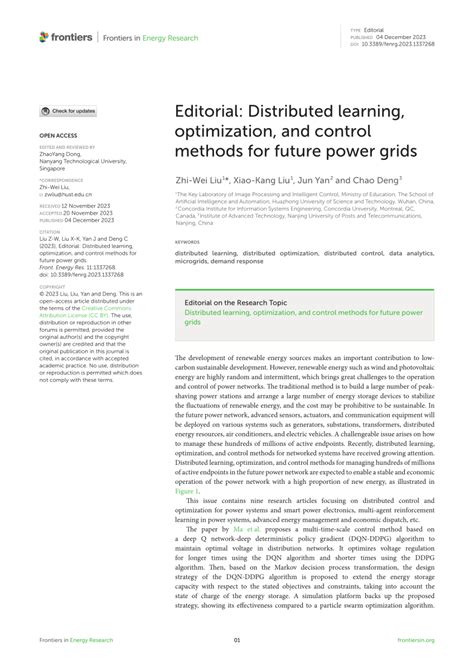 Pdf Editorial Distributed Learning Optimization And Control