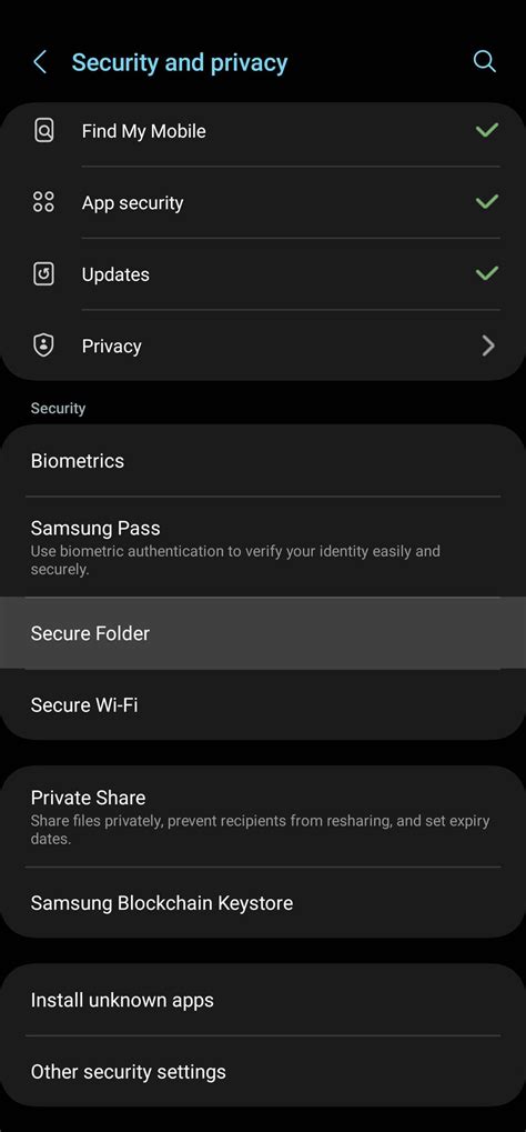 Where S The Secure Folder In The Samsung Gallery App