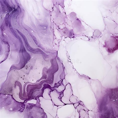 Stunning Purple Marble Pattern Background Artwork With Soft Hues Stock