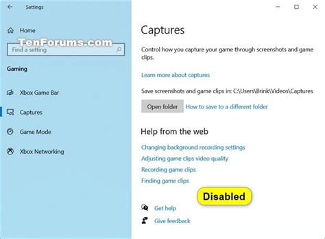 Enable Or Disable Windows Game Recording Broadcasting In Windows Tutorials