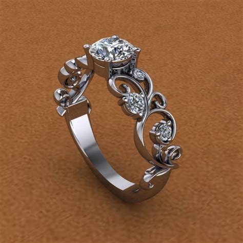 This Ring Was Created At Forge Stunning White Gold Scroll Pattern On