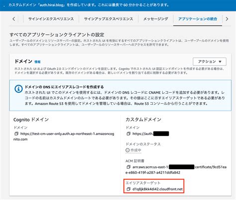 Amazon Cognito Hosted Uiのcognitoドメインをカスタムドメインに変更してみた Developersio
