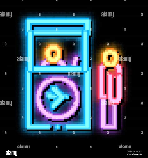 Passport And Customs Control Neon Glow Icon Illustration Stock Vector Image And Art Alamy