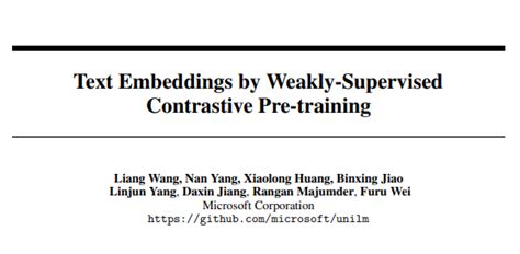 Paper Review Text Embeddings By Weakly Supervised Contrastive Pre