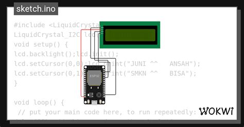Lcd Kristal Mobil Iot Wokwi Esp32 Stm32 Arduino Simulator