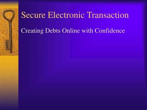 Ppt Secure Electronic Transaction Powerpoint Presentation Free