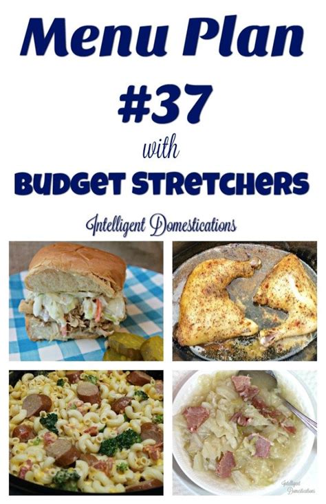 Menu Plan 37 Budget Stretchers Frugal Meal Planning Menu Planning