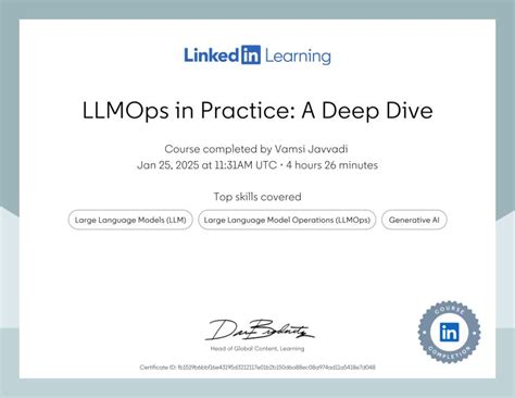 Vamsi Javvadi On Linkedin Certificate Of Completion