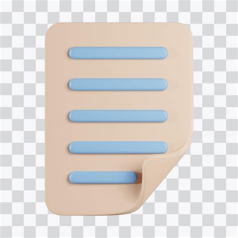 premium psd document file 3d icon