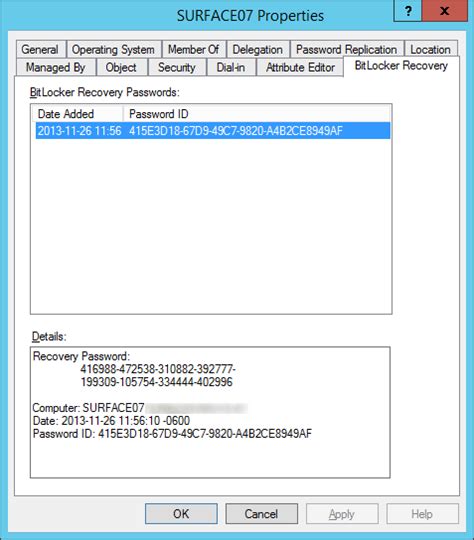 Tutorial Configuring Bitlocker To Store Recovery Keys In Active