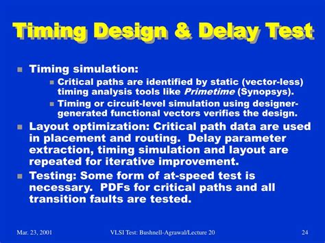 Ppt Lecture 20 Delay Test Powerpoint Presentation Free Download Id244259