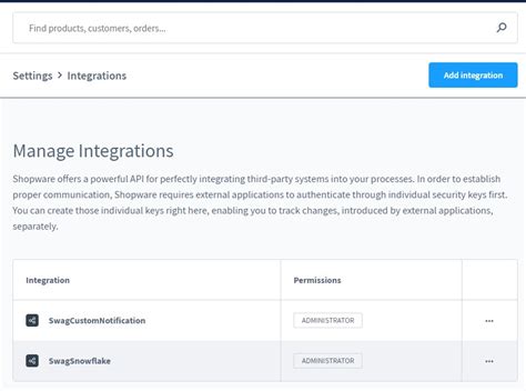 Exploring Shopware Integrations In Shopware 6 Settings Firebear