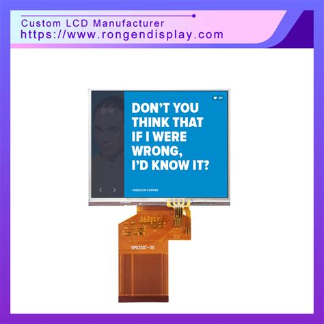 Inch X Landscape IPS TFT LCD Display With Spi MCU RGB Interface LCD Screen And LCD