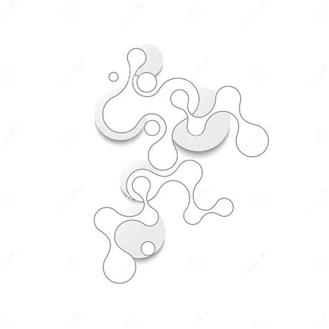 Modern Abstract Banner With Molecular Structure On White Background