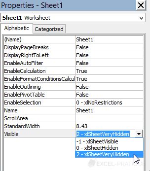 Three Options For The Worksheet S Visible Property