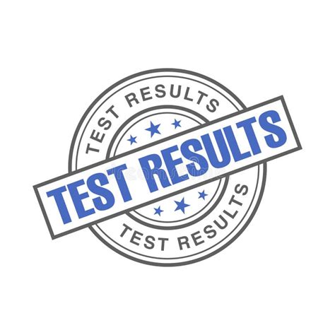 Test Results Letter Rubber Stamp Template Stock Vector Illustration