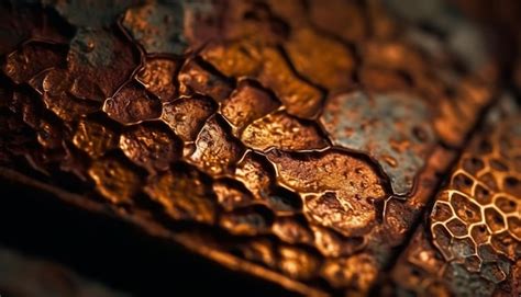 Larvas De Abeja Con Patrón De Panal Dorado En Hexágono Generadas Por Ia
