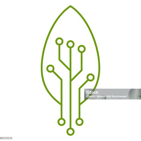 리프 그린 테크놀로지 아이콘 디자인 네이처 테크 심볼 아이콘 일러스트 0명에 대한 스톡 벡터 아트 및 기타 이미지 0명 개념 개념과 주제 Istock