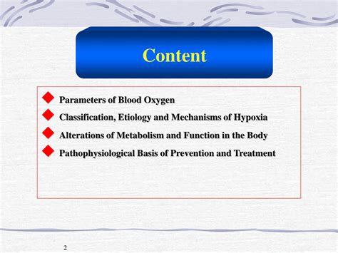SOLUTION Hypoxia What Is Hypoxia Parameter Of Blood Oxygen Classification Types Etiology And