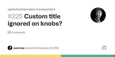 custom title ignored on knobs · issue 225 · cgiesche streamdeck