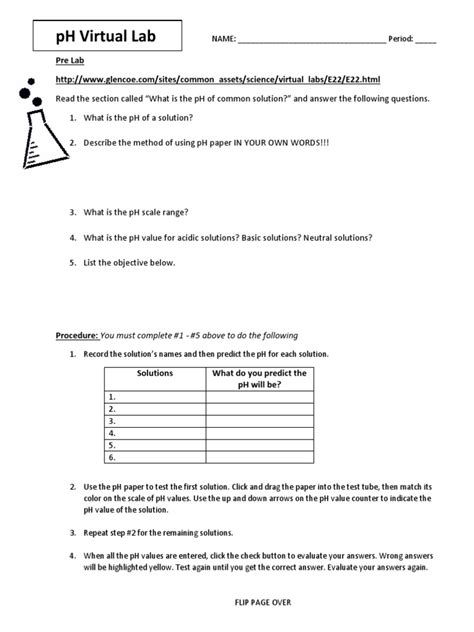 Ph Virtual Lab Pdf Ph Analysis