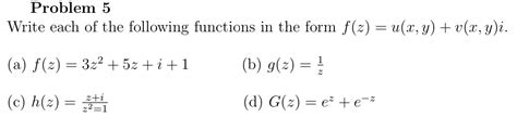 solved write each of the following functions in the form