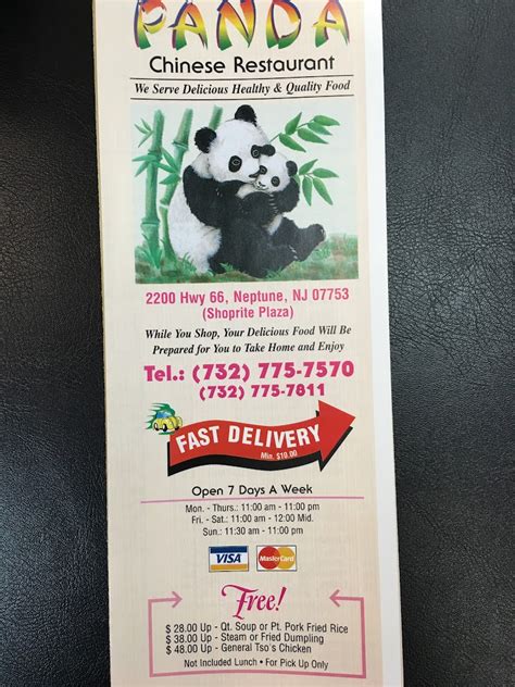 Panda Chinese Restaurant Neptune City Nj 07753 Menu Reviews