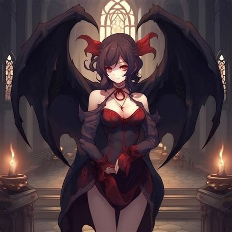 Premium Ai Image Yung Female Cartoon Animated Illustrated Succubus