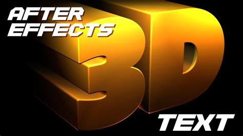 3d text in after effects 2021 no plugins after effects after