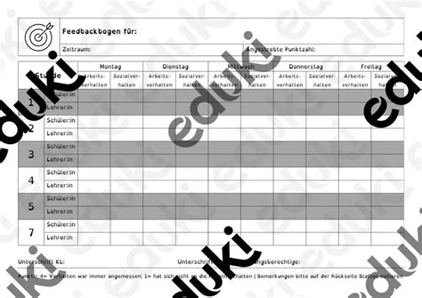 Feedbackbogen Unterrichtsmaterial Im Fach Fachübergreifendes