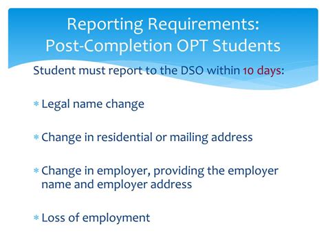 Ppt Post Completion Opt Powerpoint Presentation Free Download Id3290474