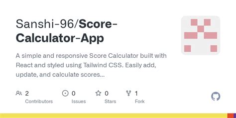 Github Sanshi 96score Calculator App A Simple And Responsive Score