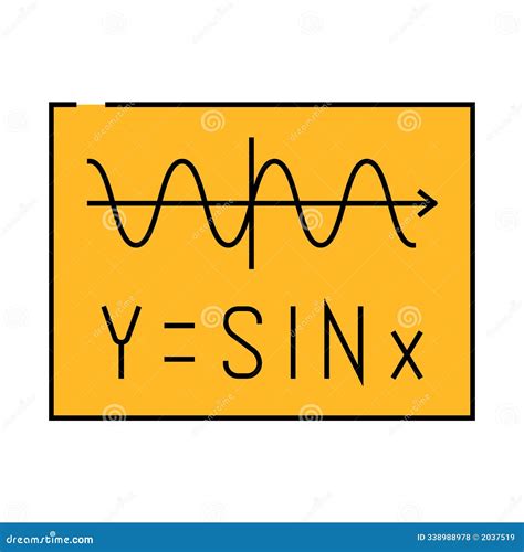 Trigonometry Formula Icon Color Illustration Stock Vector